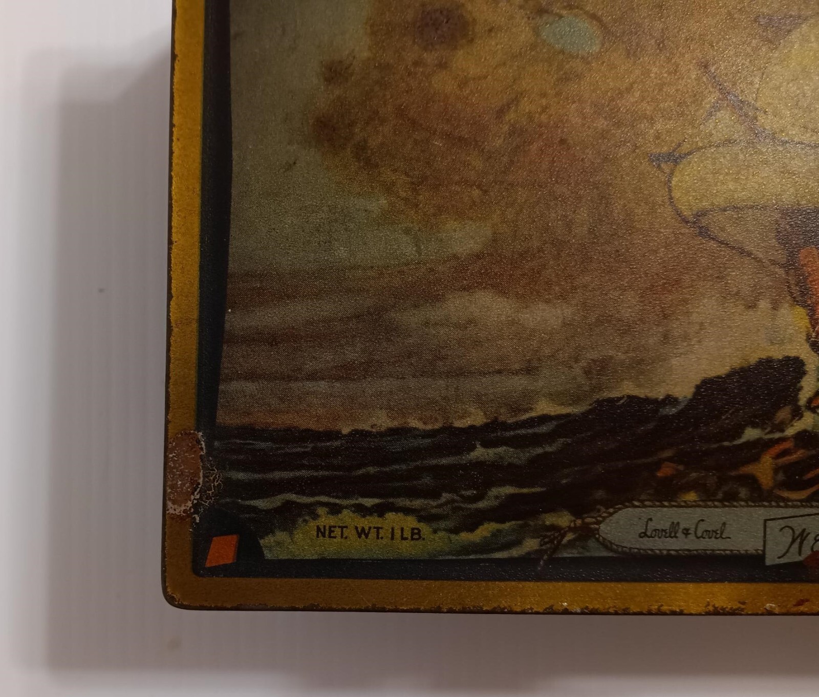 1930 Vintage Tin Lovell & Covel Masterpieces Westward Ho Sailing Ship ...