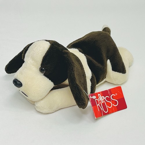 Russ Biscuits Puppy Dog Plush Brown Cream 9” Stuffed Basset Hound ...