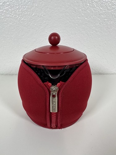 Pyrex Bon Jour Red Prosperity Tea Pot with Insulated Jacket | eBay