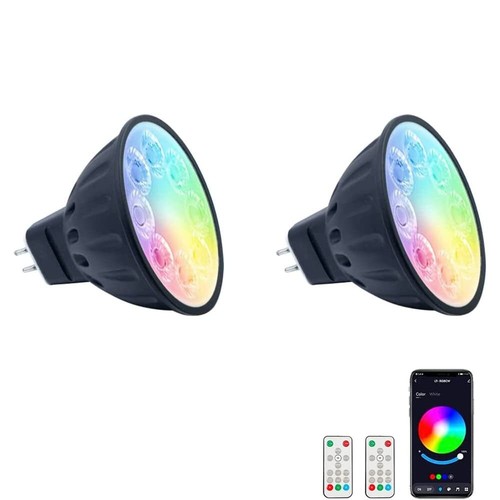 RGBW Color Changing MR16 LED Bulbs, CCT Turnable 2700K to 6500K with ...