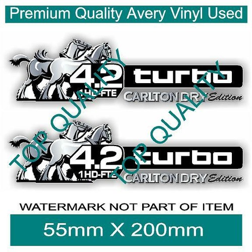 4.2 TURBO 1HD-FTE CARLTON DRY EDITION DECAL STICKER 4X4 LANDCRUISER ...