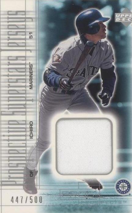 2001 Upper Deck Pros & Prospects - Ichiro Suzuki #136 /500 (MEM, RC ...