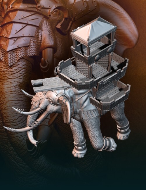 War Elephant 28mm fantasy wargaming miniatures lotr dungeons and ...