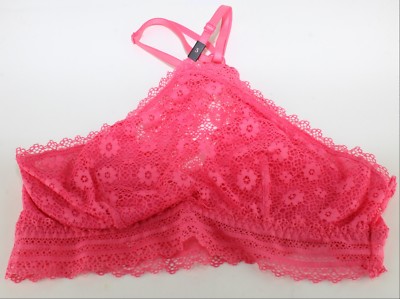 Victoria Secret Bralette Lace Padded Wire Free Bra Racerback Front | eBay