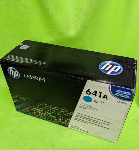 NEW SEALED Original HP 641A Cyan Toner Cartridge LaserJet 4600 (C9721A ...