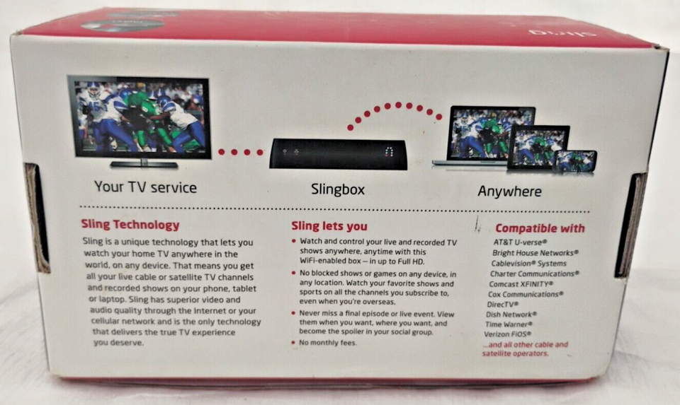 Slingbox M1 Sling Digital HD Media TV Streamer COMPLETE Open Box ...