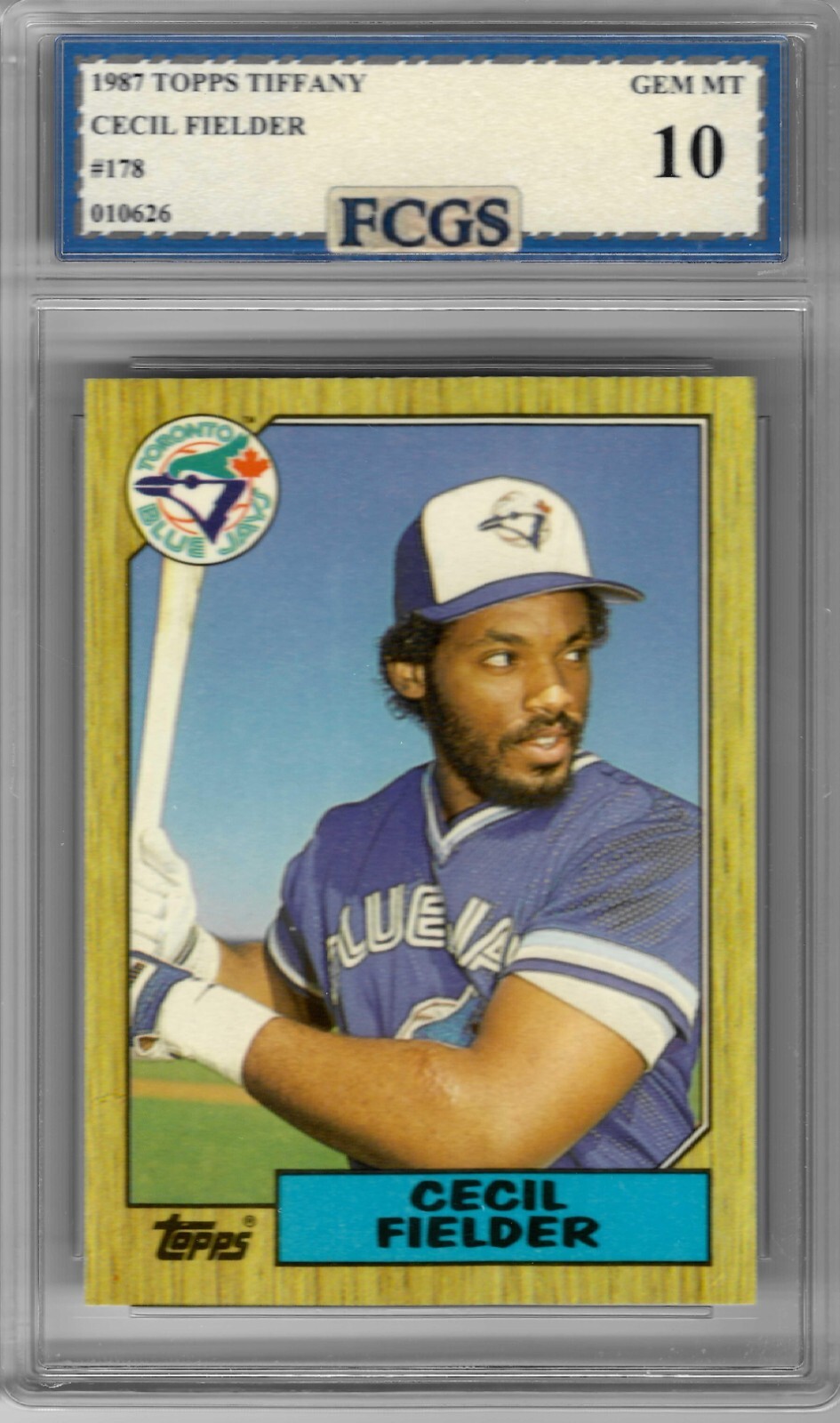 1987 Topps Cecil Fielder #178 TIFFANY Graded FCGS 10 GEM MINT | eBay
