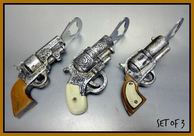 Rustic Vintage Western Cowboy Pistol Revolver Beer Bottle Opener Gift ...
