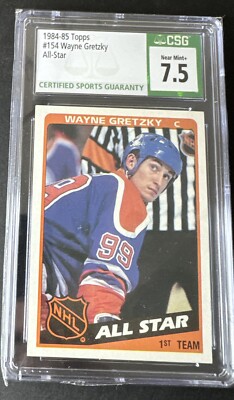 1984 Topps Hockey #154 Wayne Gretzky Oilers HOF CSG 7.5 NM + | eBay