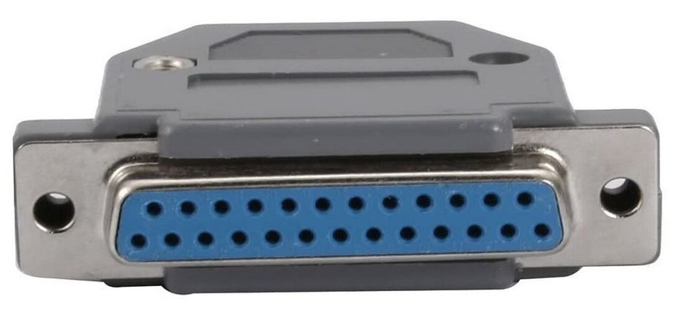 PC Null Modem / RS232 serial data transfer cable / lead 25-pin DB25 ...