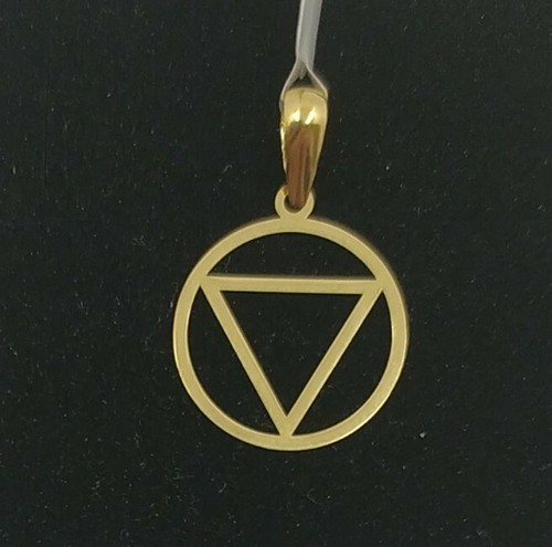 Pendant Gold 18k 750 Mls .Triangle, Female Symbol Sign | eBay Australia