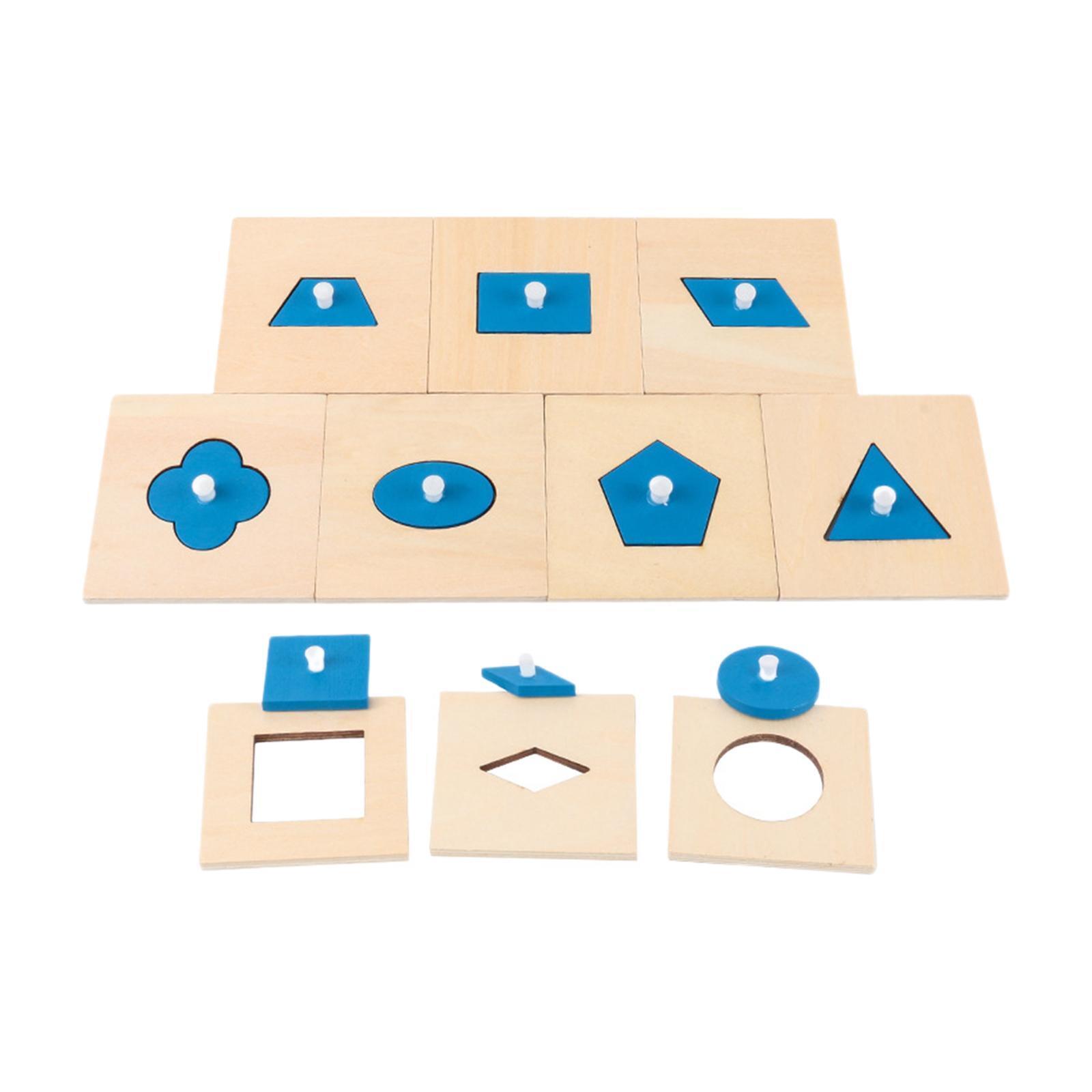 Wooden Geometry Puzzle Geometric Shape Training Toy Exercising ...