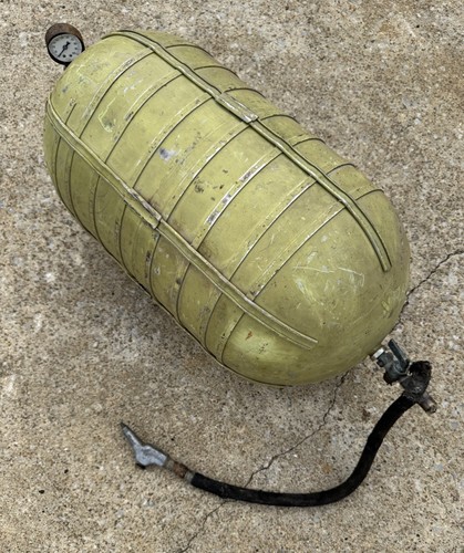 Vintage WW2 US Army Large Air Tank For Bombers Aluminum Hose Acme Nos ...