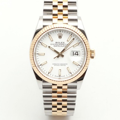 Rolex Djust 36 Men's Combo Watch 126233 White Dial 2018 Warranty | eBay