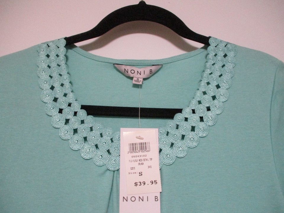 NEW WITH TAGS NONI B SIZE 10 / S SUMMER TOP, FANCY NECKLINE | eBay ...
