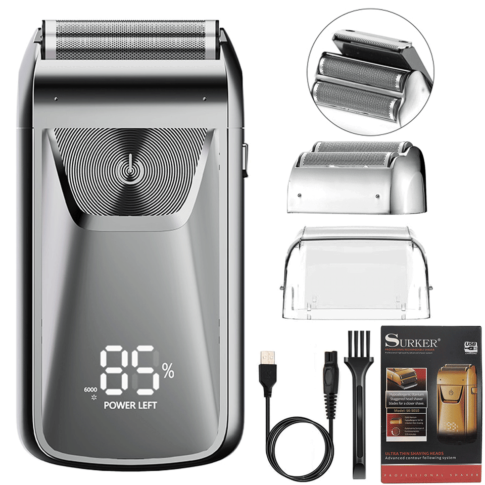 Men's USB Electric Shaver Trimmer Razor Rechargeable Hair Beard Shaving ...