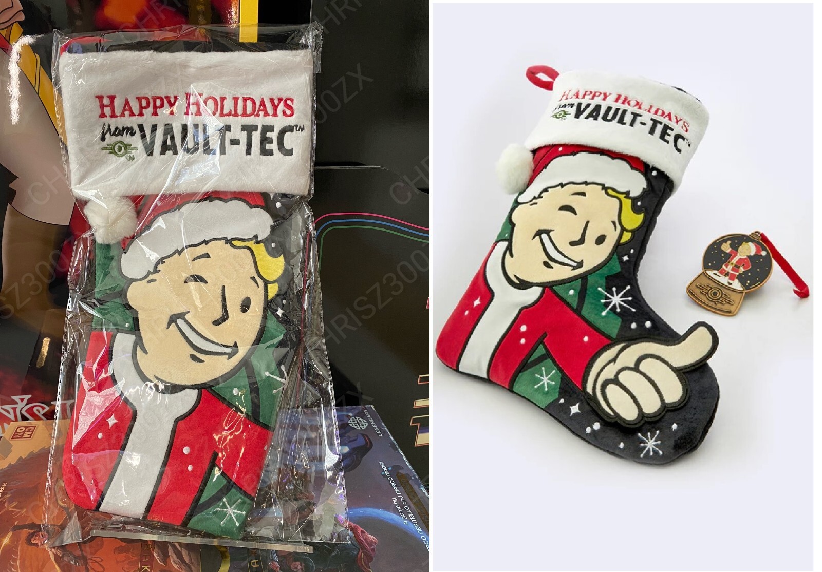 Fallout 4 76 New Vegas Vault Tec Stocking And Pip Boy Thumbs Up ...