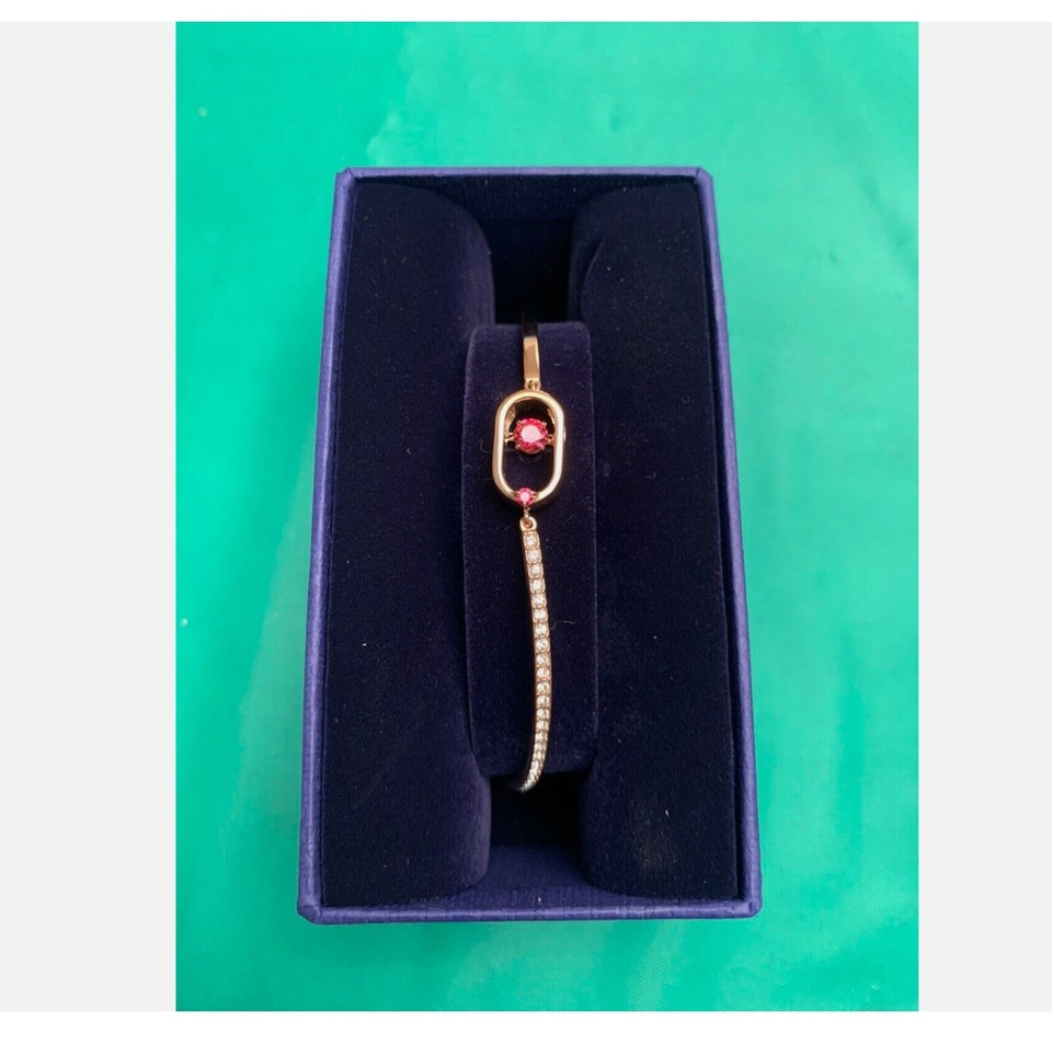 Swarovski Bracelet, Round Cut, Red, Ovel Shaped, Rose Gold-tone Una ...