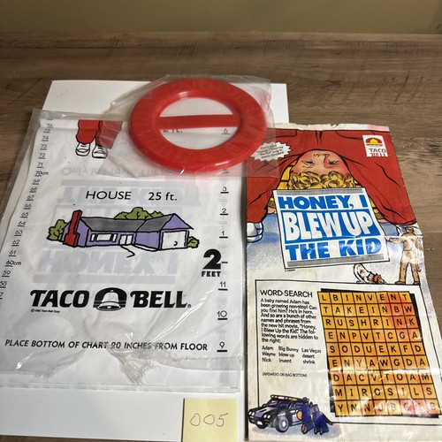 Vintage 1992 Taco Bell Disney "Honey, I Blew Up The Kid" Growth Chart ...
