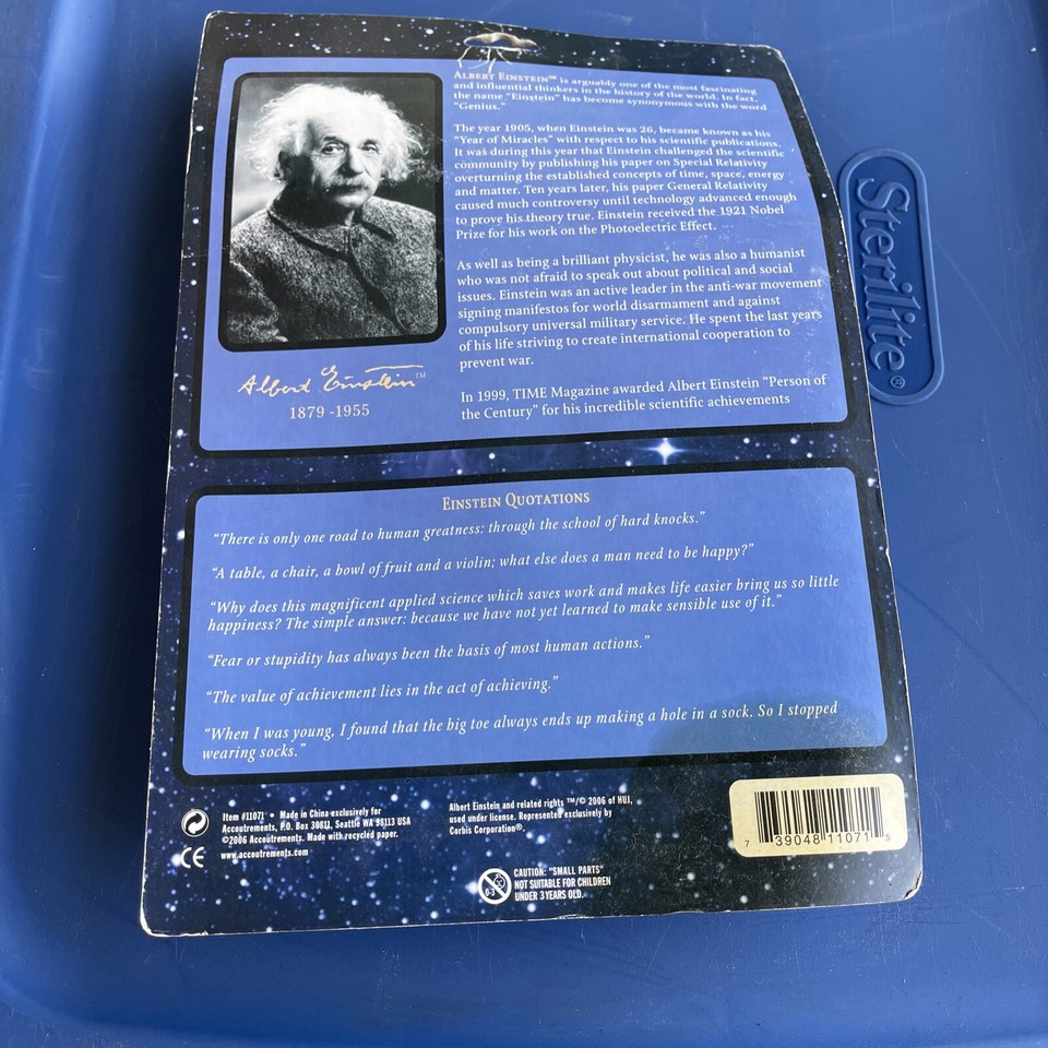 Albert Einstein Action Figure, Factory Sealed NIB, By Accoutrements ...