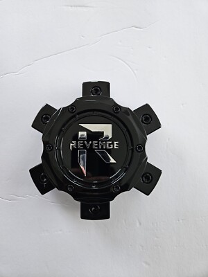 Revenge Offroad wheels Center Cap Gloss Black For RV201-RV204 - 6 Lug ...
