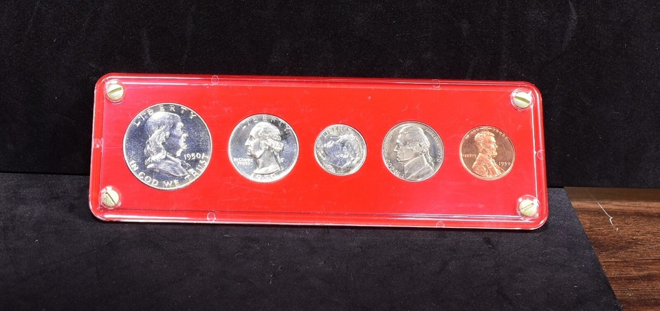 1950 5 Coin Proof Set in Plastic Case and Original Box (#262) | eBay
