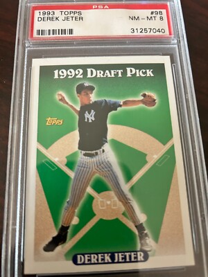 1993 Topps #98 Derek Jeter NEW YORK METS Rookie RC Card - PSA 8 MT | eBay