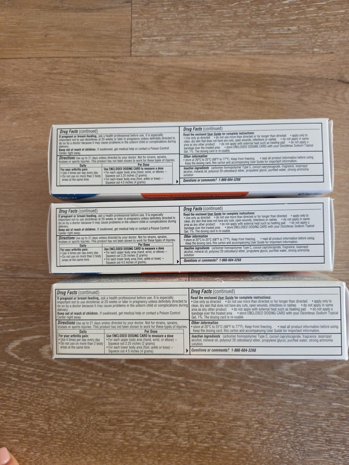 Diclofenac Sodium Topical Gel 1% 100g 3.53oz Generic Arthritis Pain ...