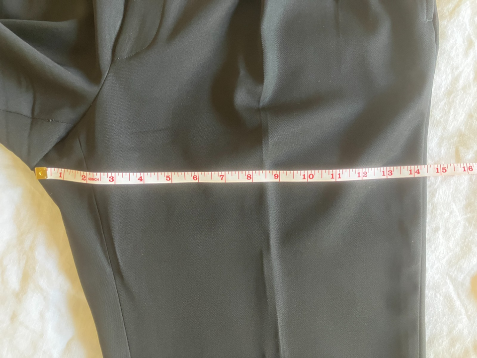 Vintage Polo Ralph Lauren Black Wool Gabardine Pants 36 Made in Italy Pleat Cuff | eBay