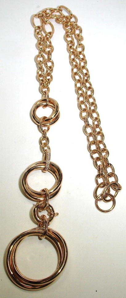 OROMALIA SALVATORE BARBERI 18K ROSE GOLD DIAMOND NECKLACE | eBay