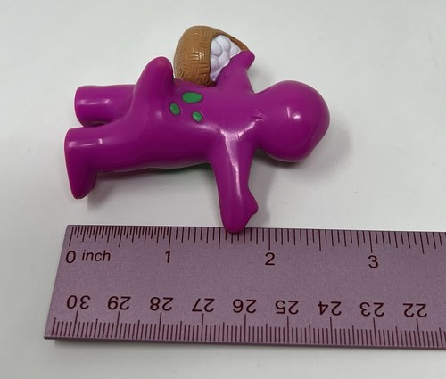 Barney Egg Basket PVC Figurine Hasbro Lyons Purple Dinosaur Cake Topper ...
