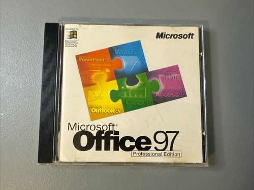 Microsoft Office 1997 Professional Edition CD Word Excel PowerPoint ...