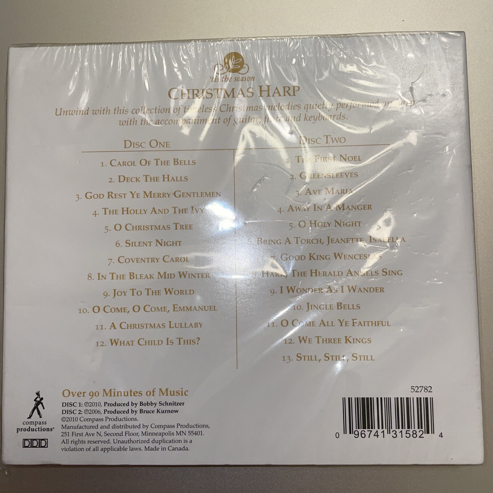 Bobby Schnitzer TIS Season Christmas Harp a 2 CD Collection Music Xmas ...