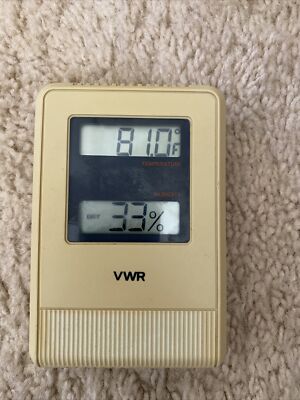 VWR Temperature and Humidity Sensor Battery operated C F Temperature ...