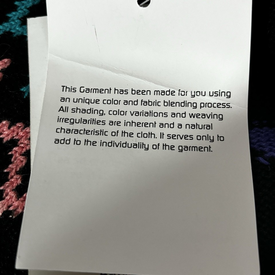 Anthony Original Sweater Scarf Set 2X Black Embroidered Cultural Long ...