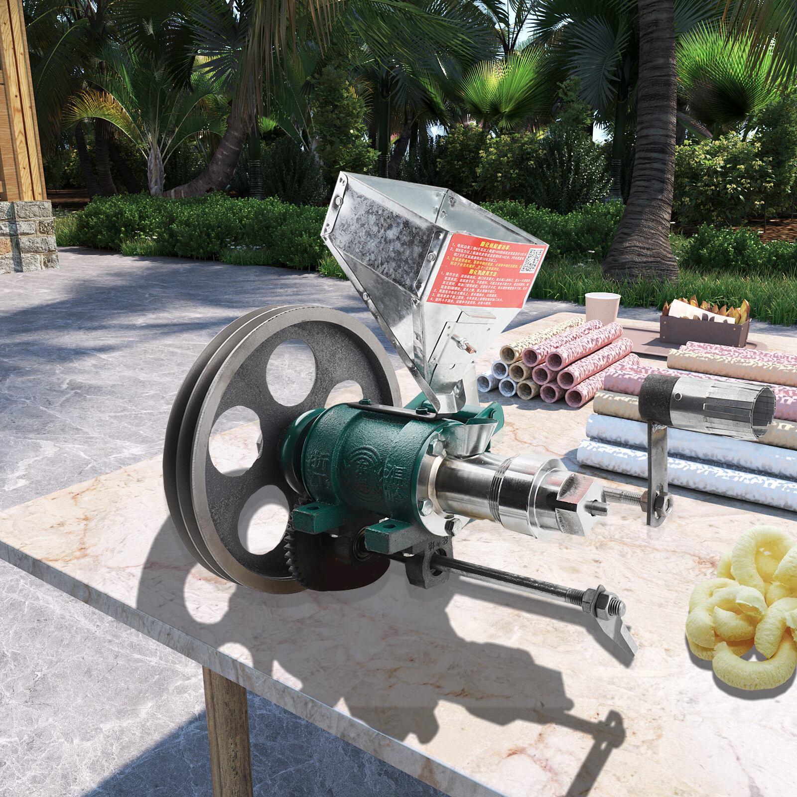 Electric Corn Puffed Food Extruder Extruding Rice Corn Food Puffing ...