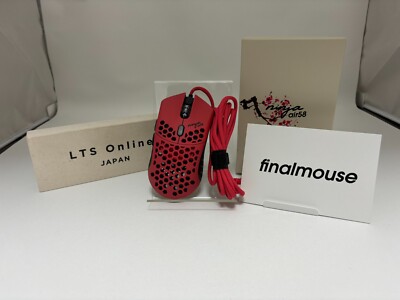 FinalMouse Air58 Ninja Cherry Blossom Red Gaming Mouse Lightweight Used ...