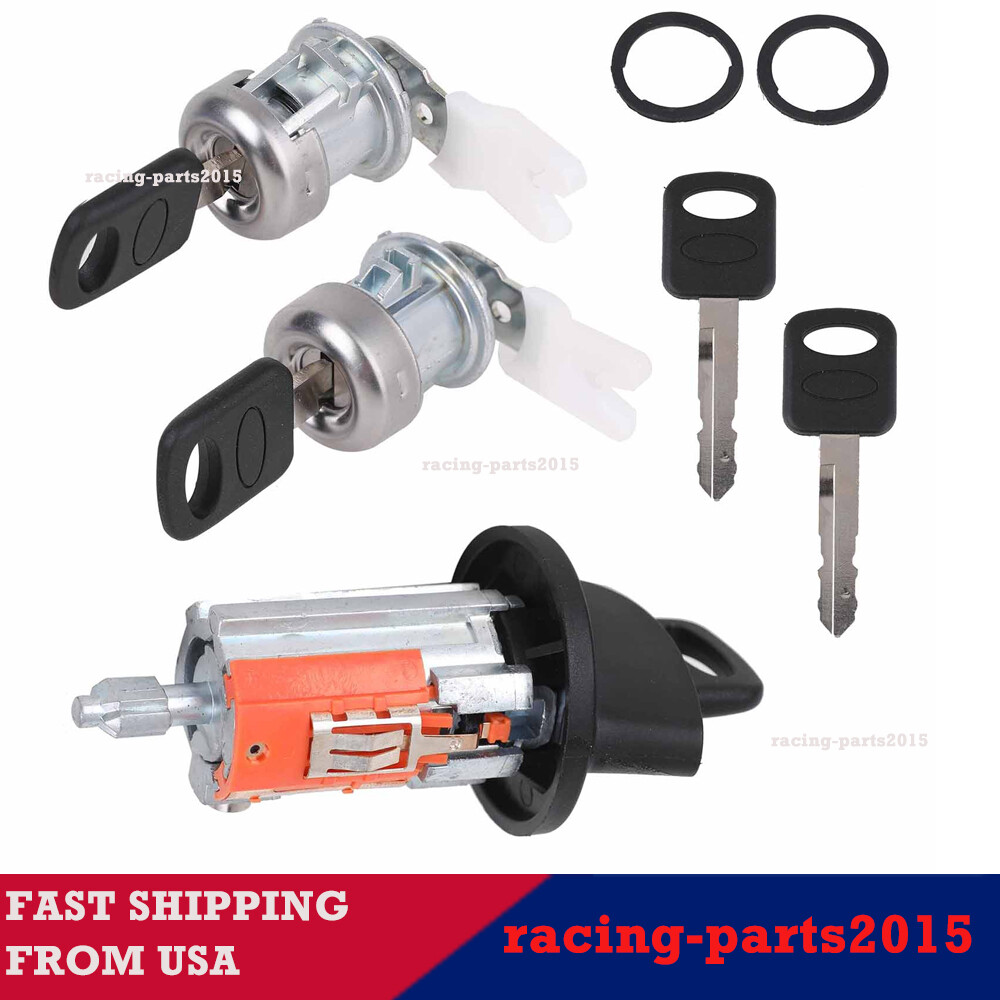 For Ford F250 F350 Ignition Key Switch Lock Cylinder & 2 Door Tumbler ...