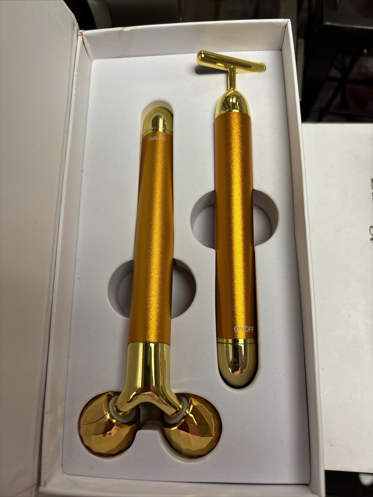 Electric Face Massager 3D Roller T Shape Facial Roller Kit Tools 2 in 1 ...