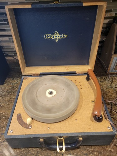 OLYMPIC PORTABLE TUBE SUITCASE RECORD PLAYER - PHONOGRAPH Rare Runs | eBay
