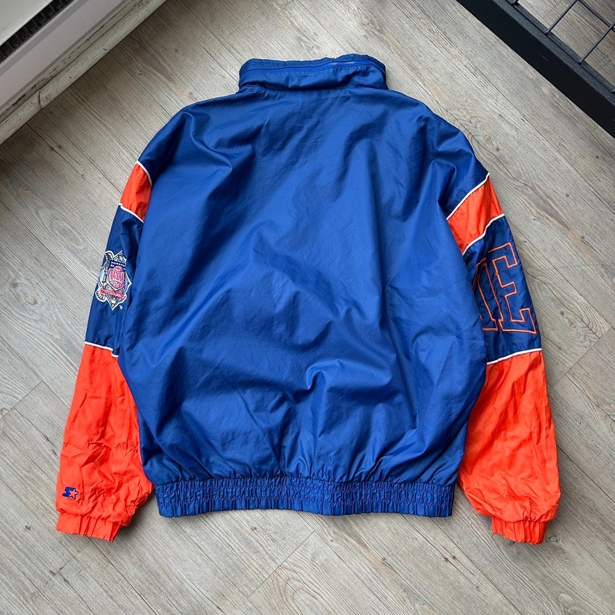 VINTAGE | New York Mets MLB Starter Full Zip Hooded Light Jacket sz XL ...