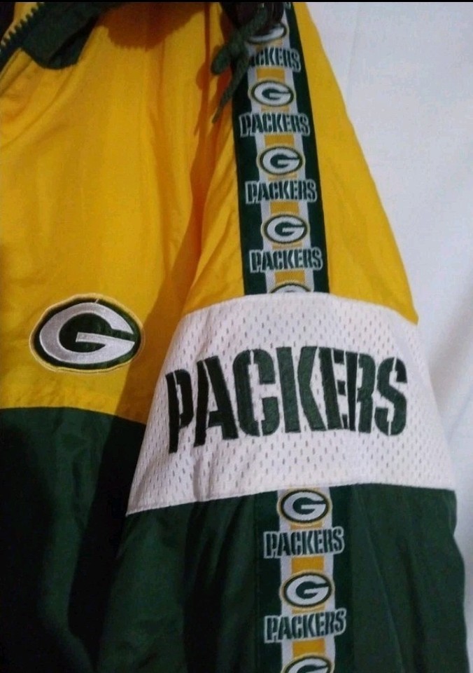 Vintage NFL Game Day Green Bay Packers Football Puffer Jacket Coat ...