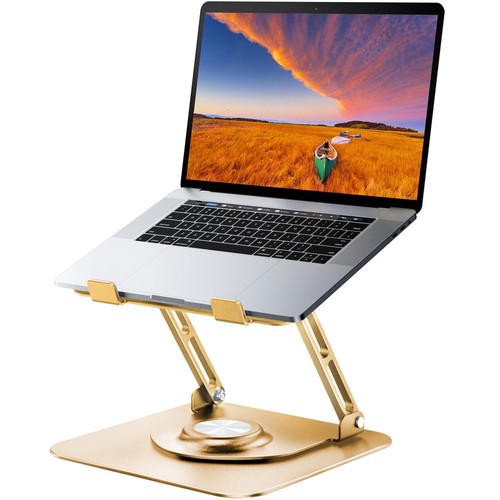 Laptop Stand for Desk, Adjustable Computer Stand with 360° Rotating ...
