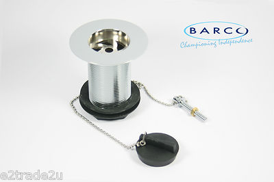 Belfast 1 1/2" Unslotted Chrome Kitchen Sink Waste with RubberPlug ...