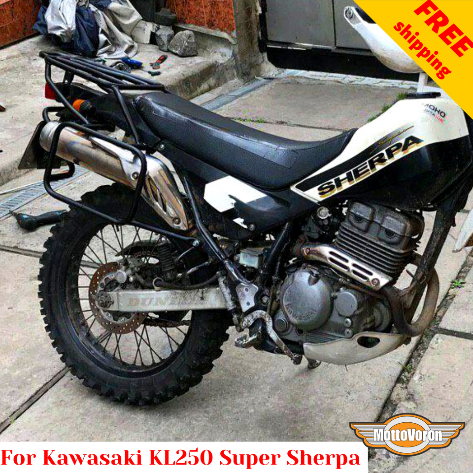 For Kawasaki Super Sherpa KL250 Rack luggage system KL250G Side carrier ...