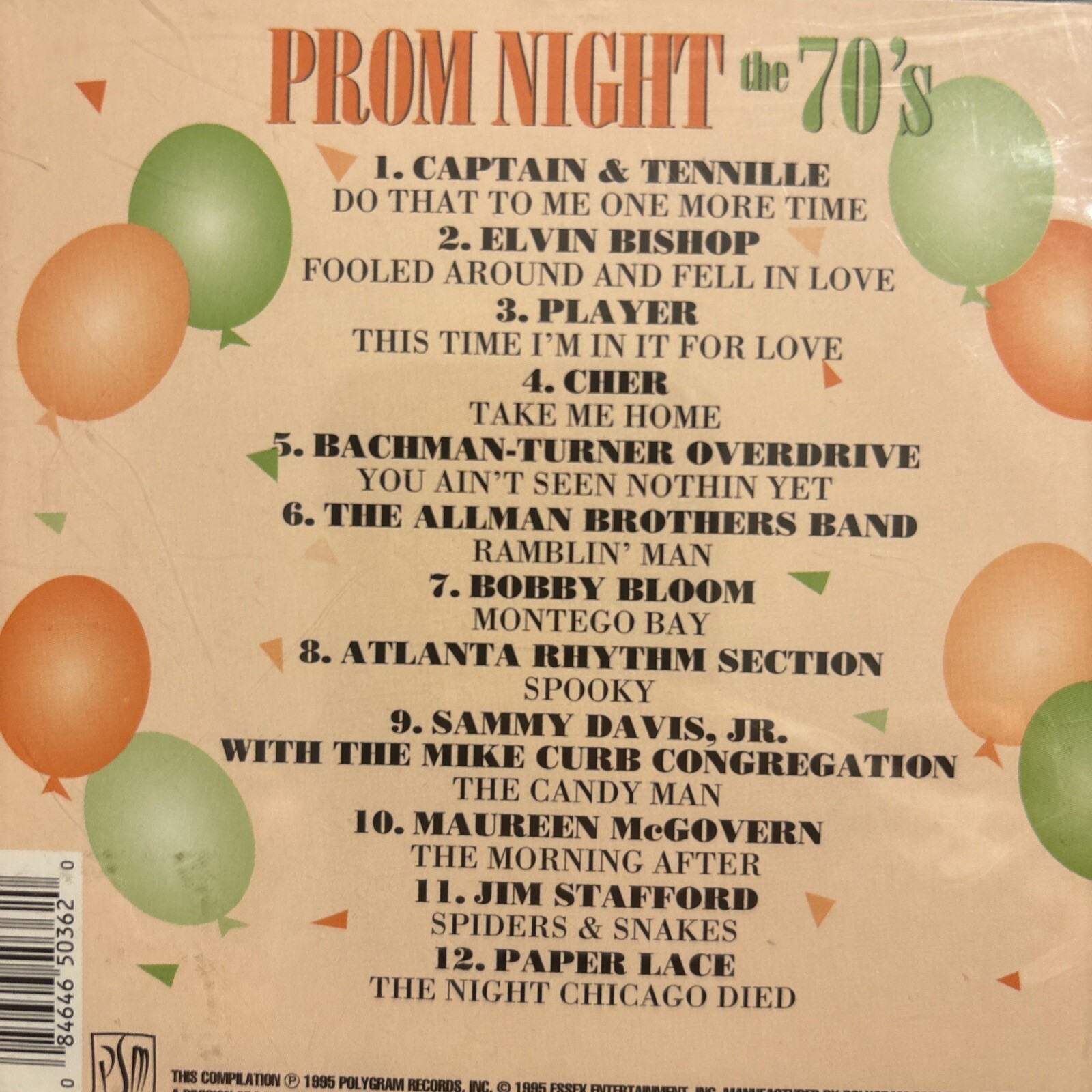Prom Night: The 70s by Various Artists (CD, May-1995, Special Music ...
