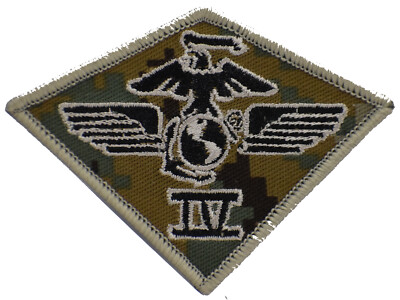 USMC FOURTH IV 4TH MAW MARINE AIRCRAFT WING PATCH DESERT TAN RESERVE ...