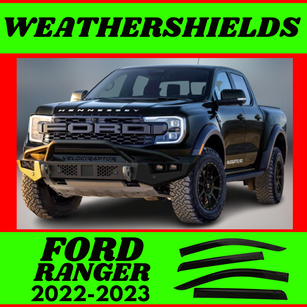 Wind Deflectors Sun visors weathershields Fits Ford Ranger Dual Cab ...