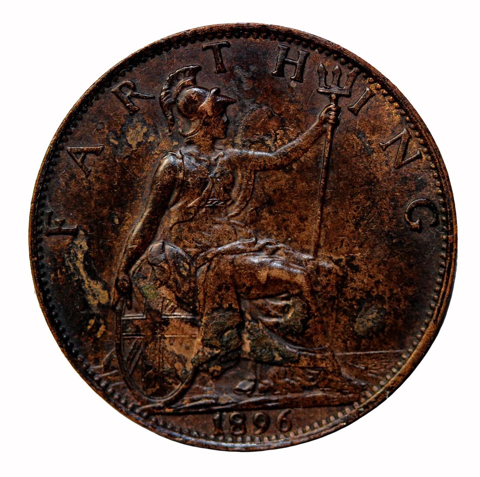 1896 Great Britain Farthing Queen Victoria Coin KM#788.1 | eBay