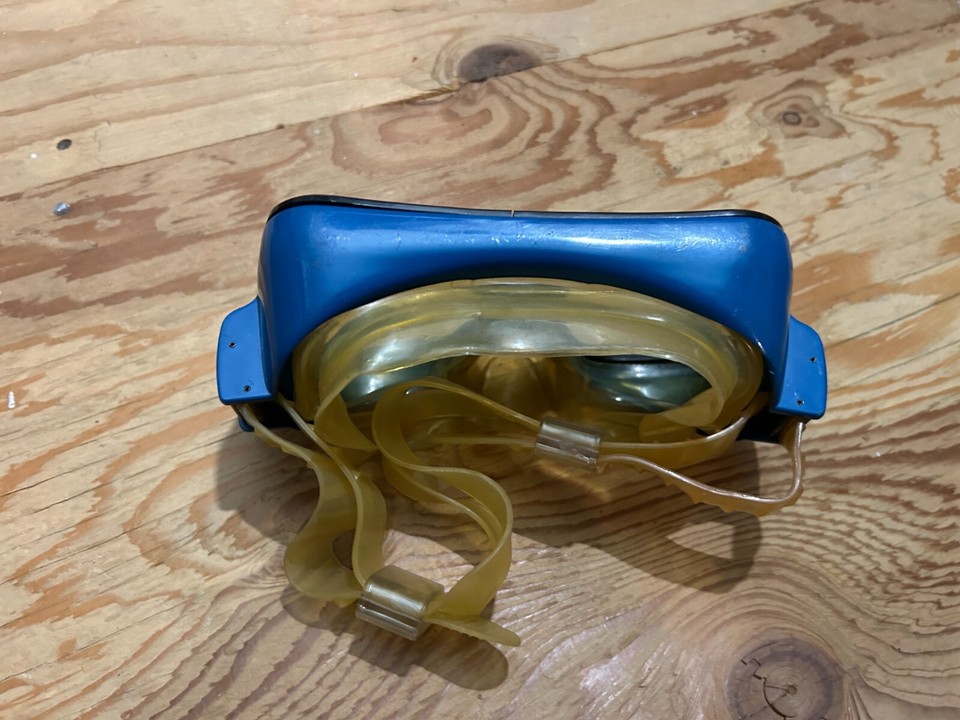 Blue Vintage Scuba Diving Mask Tempered Lens Goggles Snorkeling | eBay